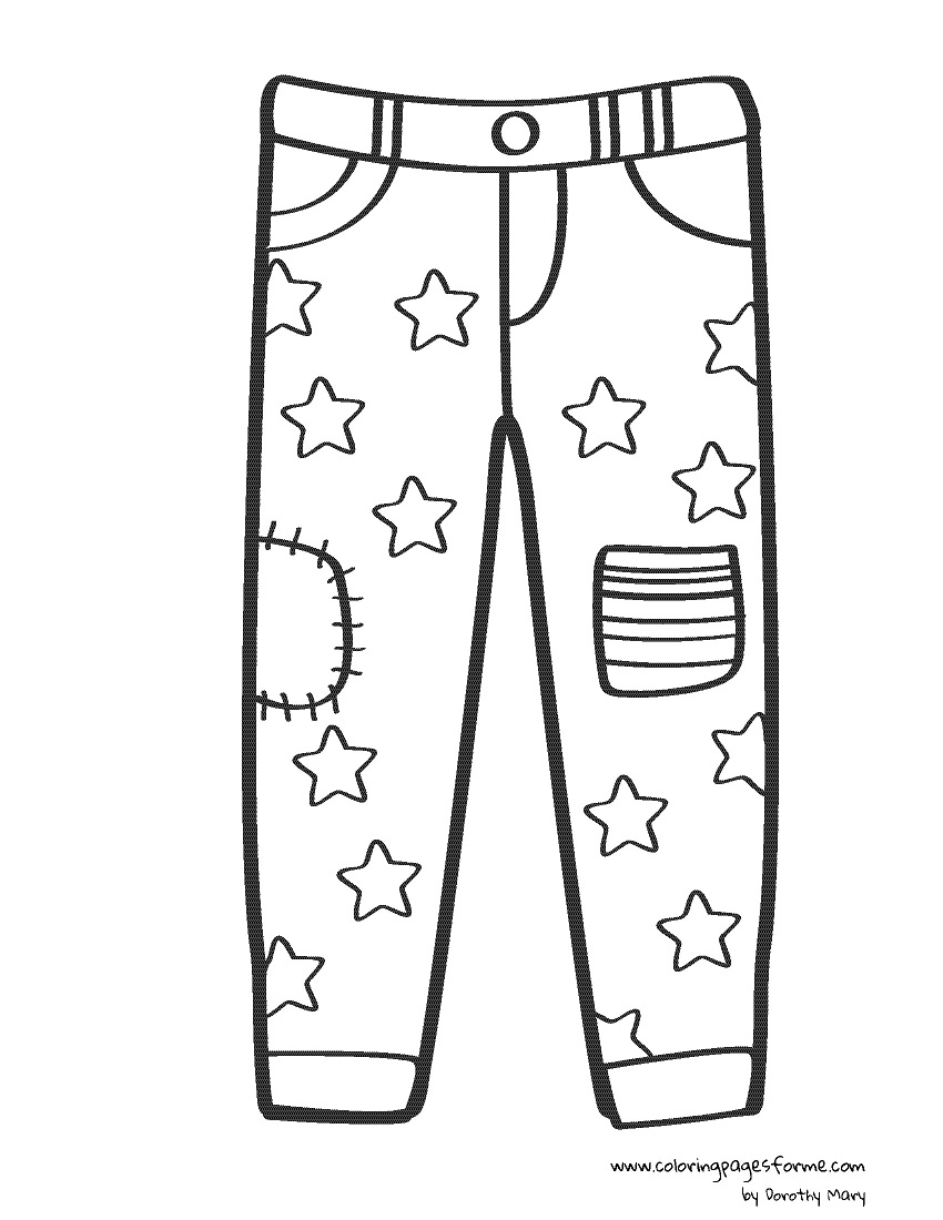 Free and Printable Clothes Coloring Pages for Kids