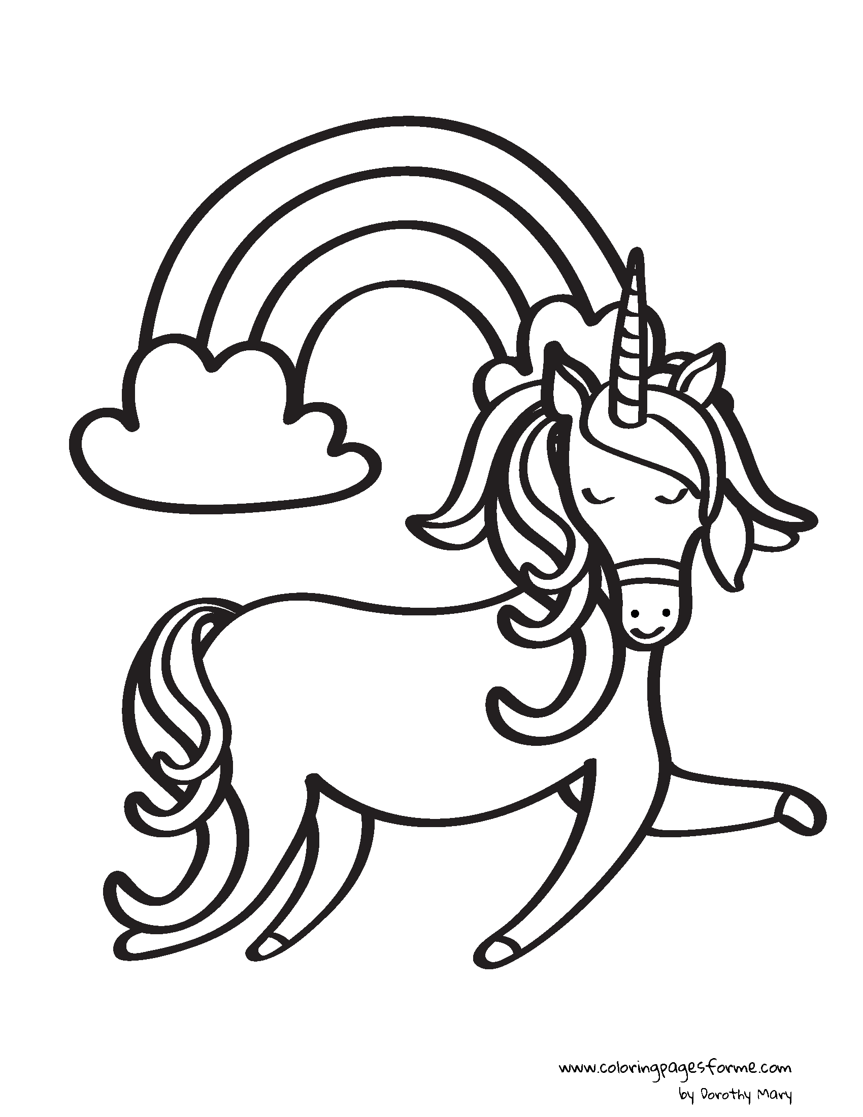 Unicorn Coloring Pages for Kids