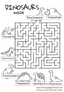 Dinosaurs English Worksheets – Free Printable for Kids