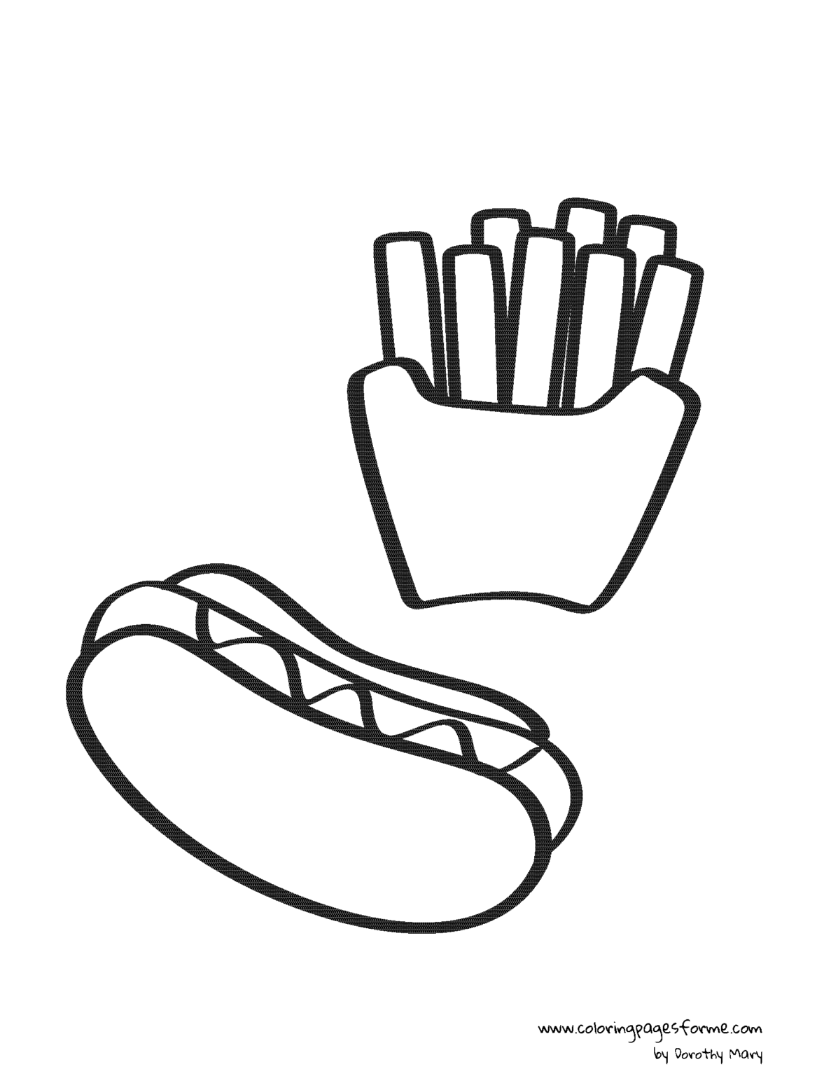 Free and Printable Fast Food Coloring Pages for Kids