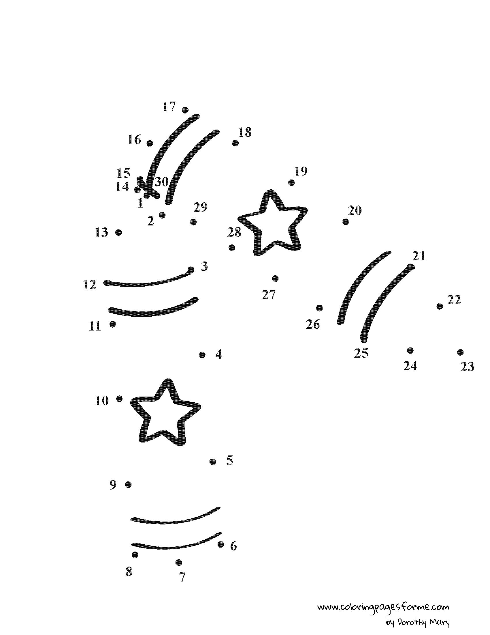 Free and Printable Dot to Dot Coloring Pages for Kids