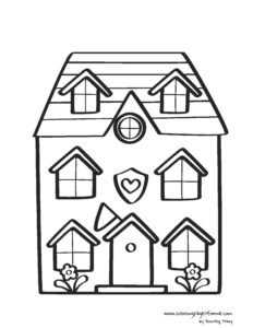 Free and Printable House and Furniture Coloring Pages for Kids