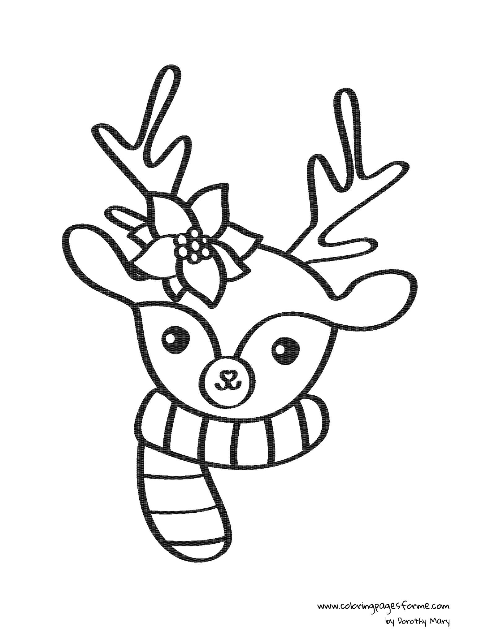 Free and Printable Christmas Animals Coloring Pages for Kids