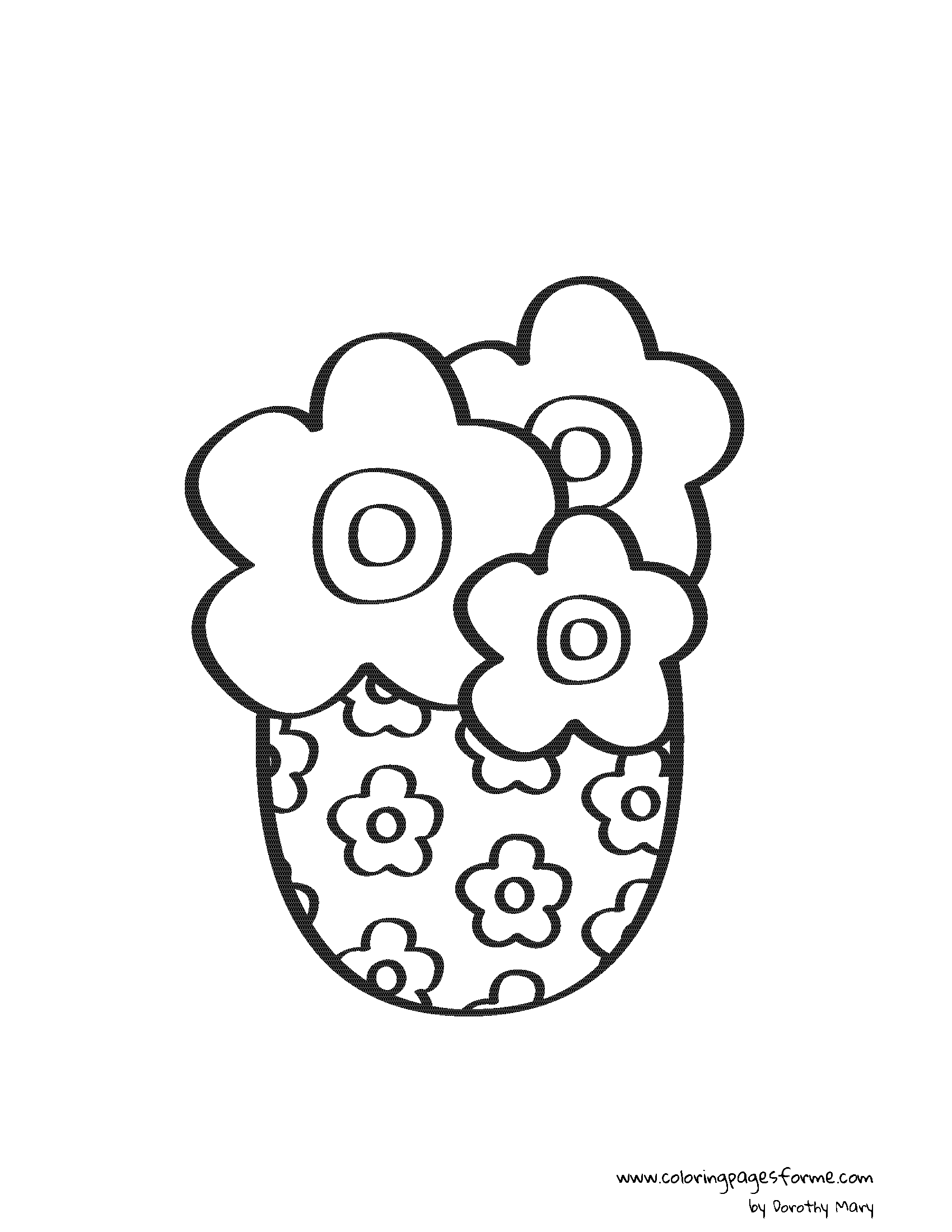 Free and Printable Flowers Coloring Pages for Kids