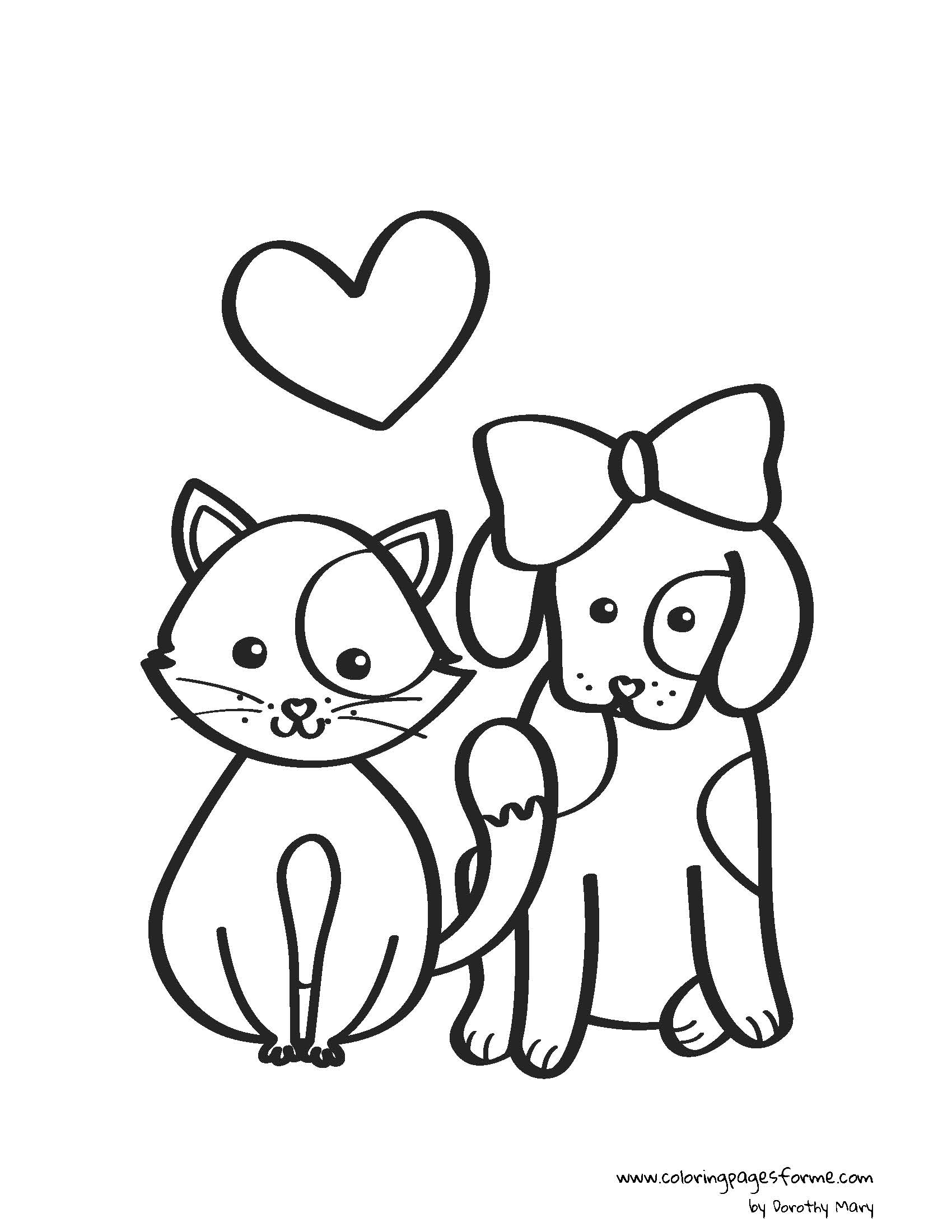 Free and Printable Cats Coloring Pages for Kids