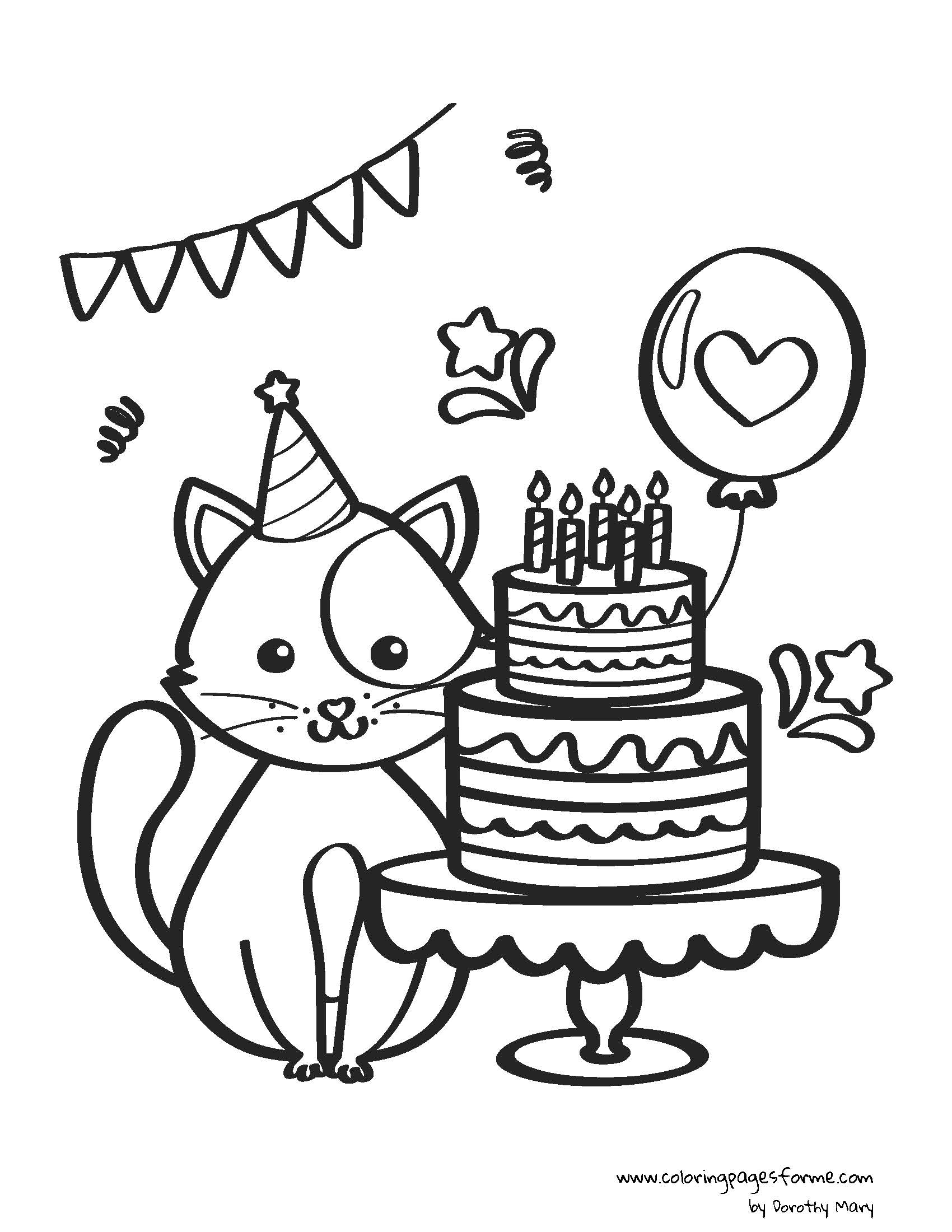 Free and Printable Cats Coloring Pages for Kids