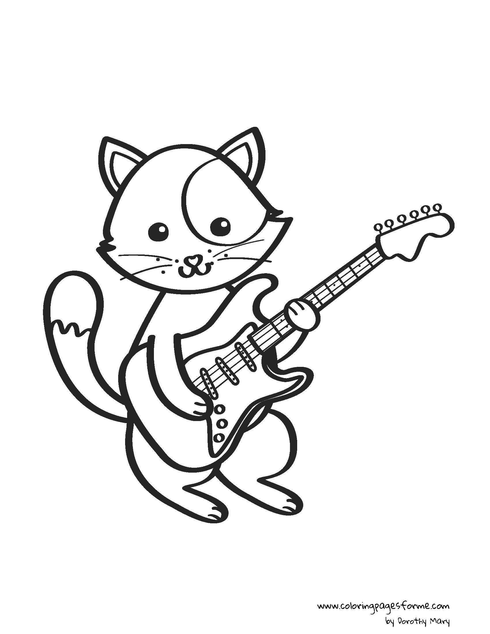 Free and Printable Cats Coloring Pages for Kids