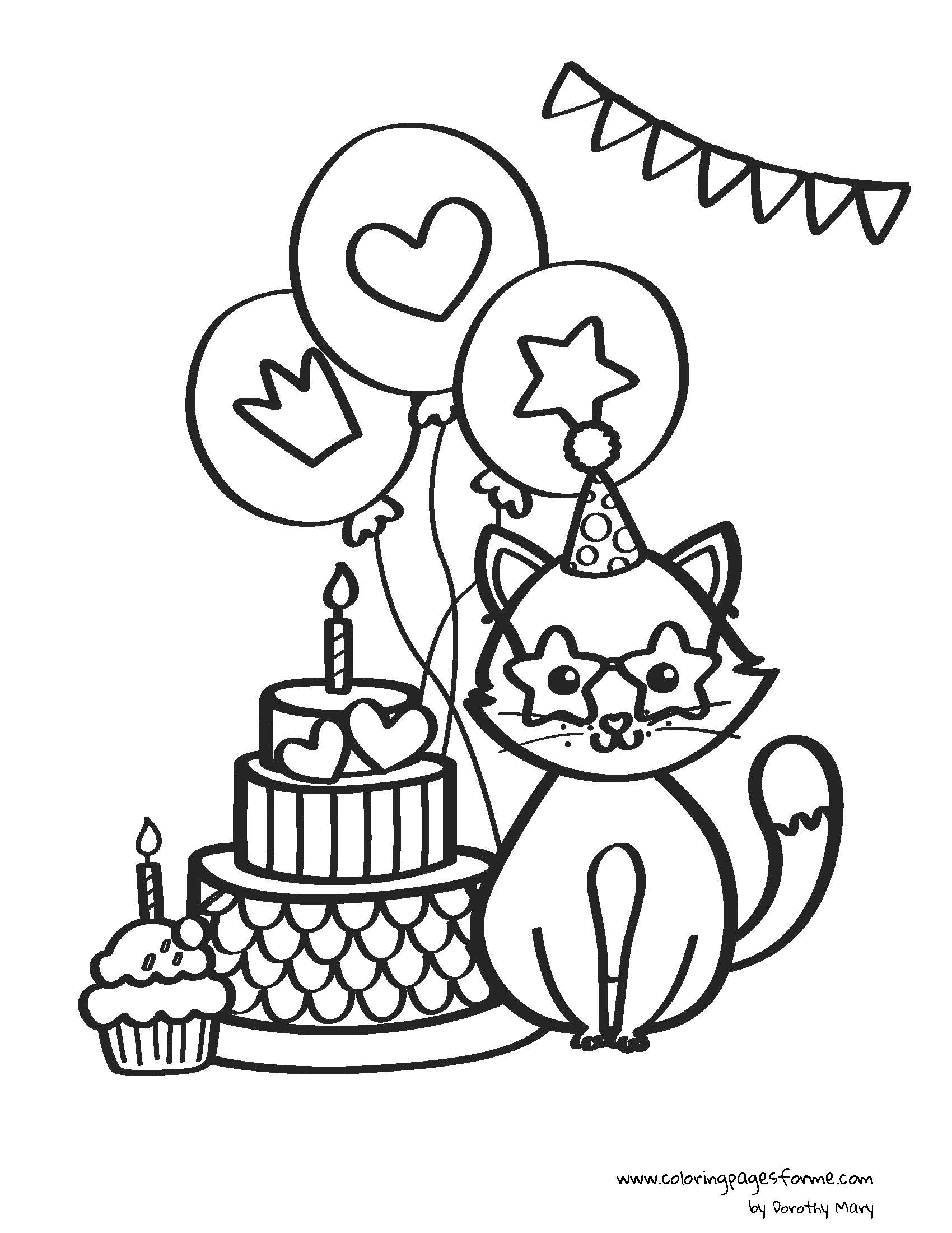 Free and Printable Cats Coloring Pages for Kids