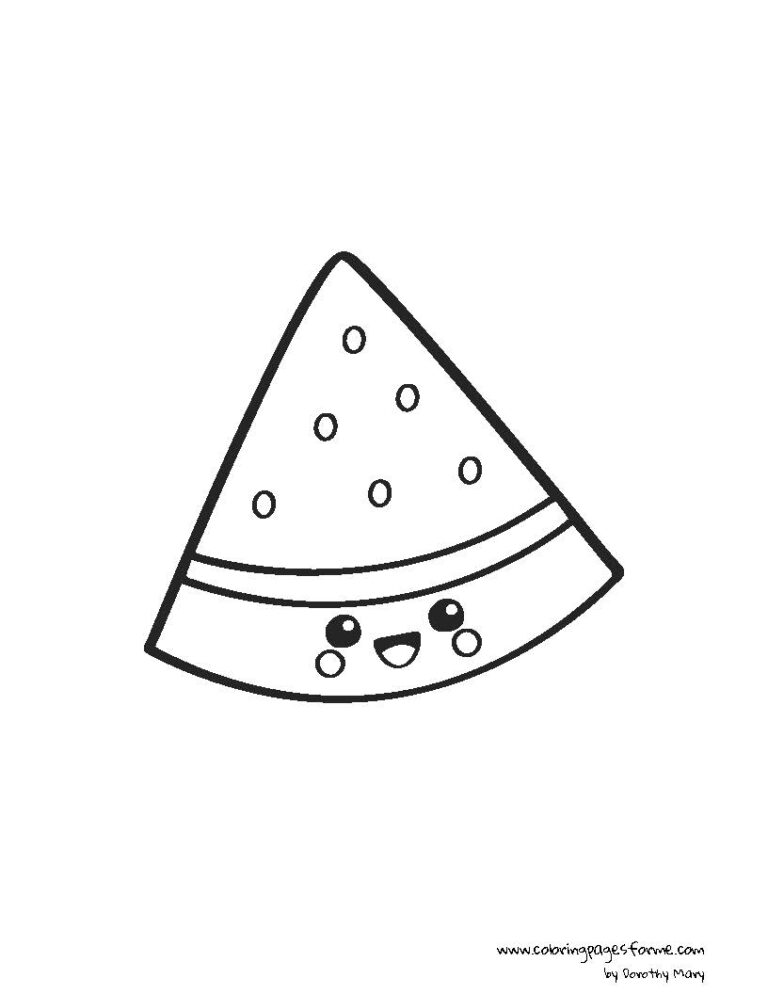Free Kawaii Fruits Coloring Pages – Cute Printable PDF Designs