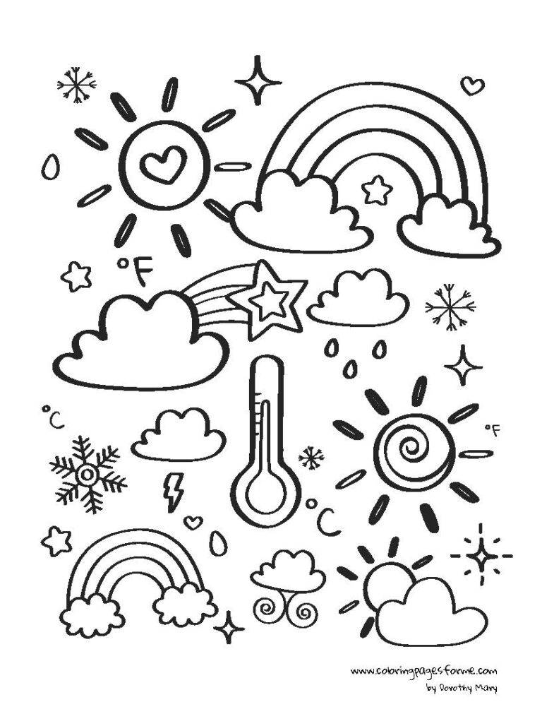 Weather Coloring Pages – Free Printable for Kids