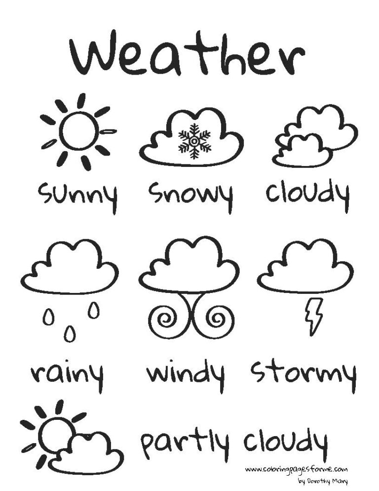 Weather Coloring Pages – Free Printable for Kids