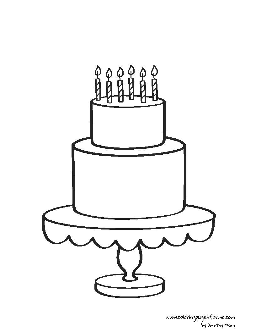 Birthday Cakes Coloring Pages – Free & Printable for Kids