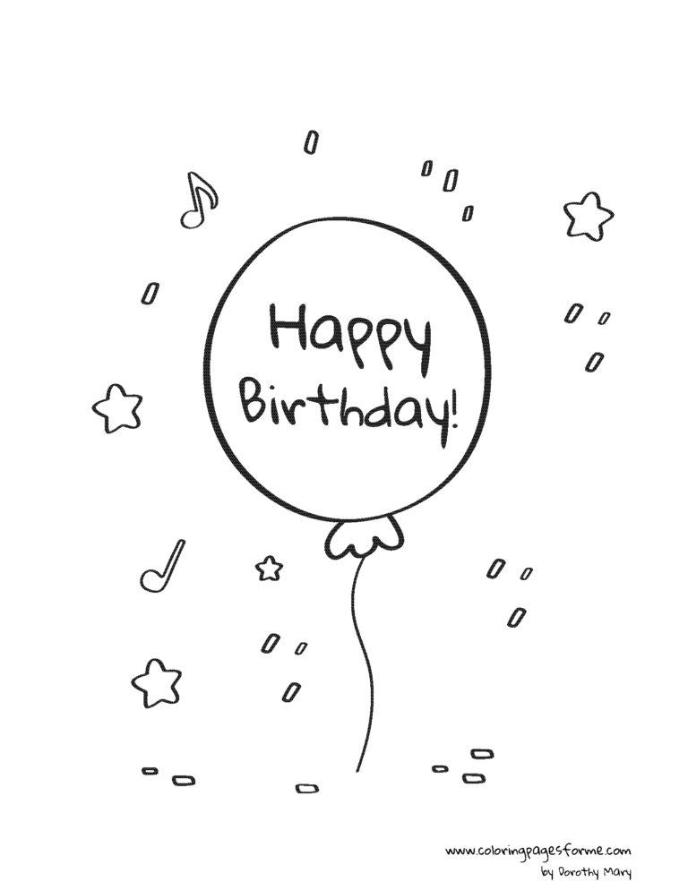 Birthday Cakes Coloring Pages – Free & Printable for Kids