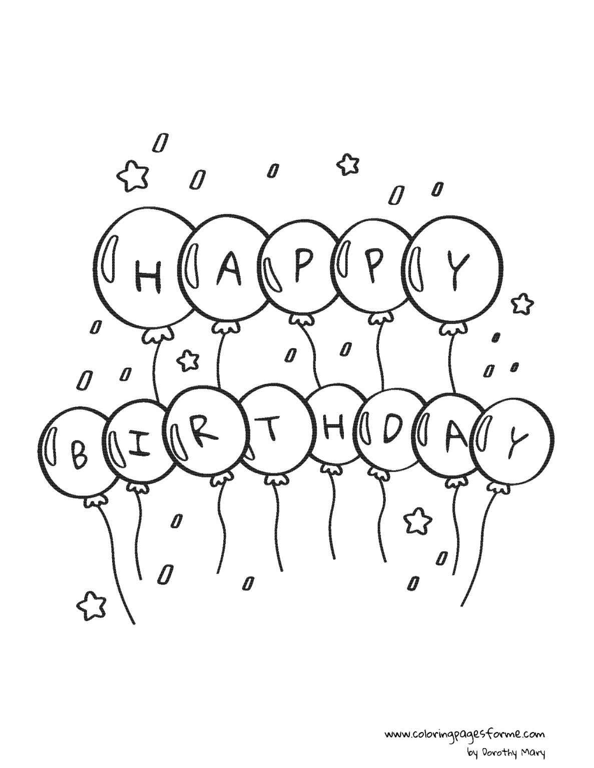 Birthday Cakes Coloring Pages – Free & Printable for Kids